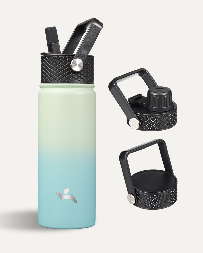 Konokyo Stainless Steel Bottles with 3 Lids